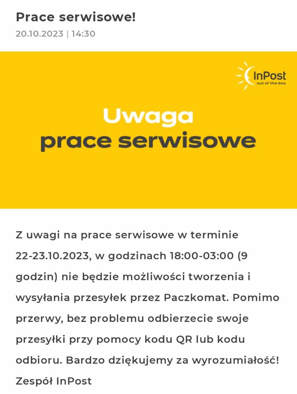 InPost ostrzega: prace serwisowe. Jak odebrać paczkę? | Warszawa W Pigułce